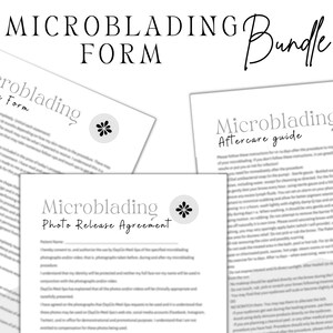 Editable Microblading Forms 7 Pages, Esthetician Forms,beauty Salon ...