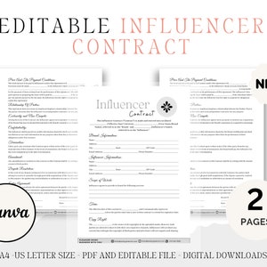 Influencer Agreement | Influencer Contract Template | Influencer ...