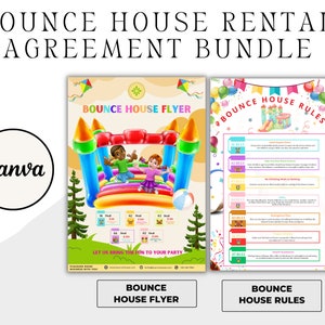 Editable Bounce House Rental Agreement, Rental Contract Agreement ...