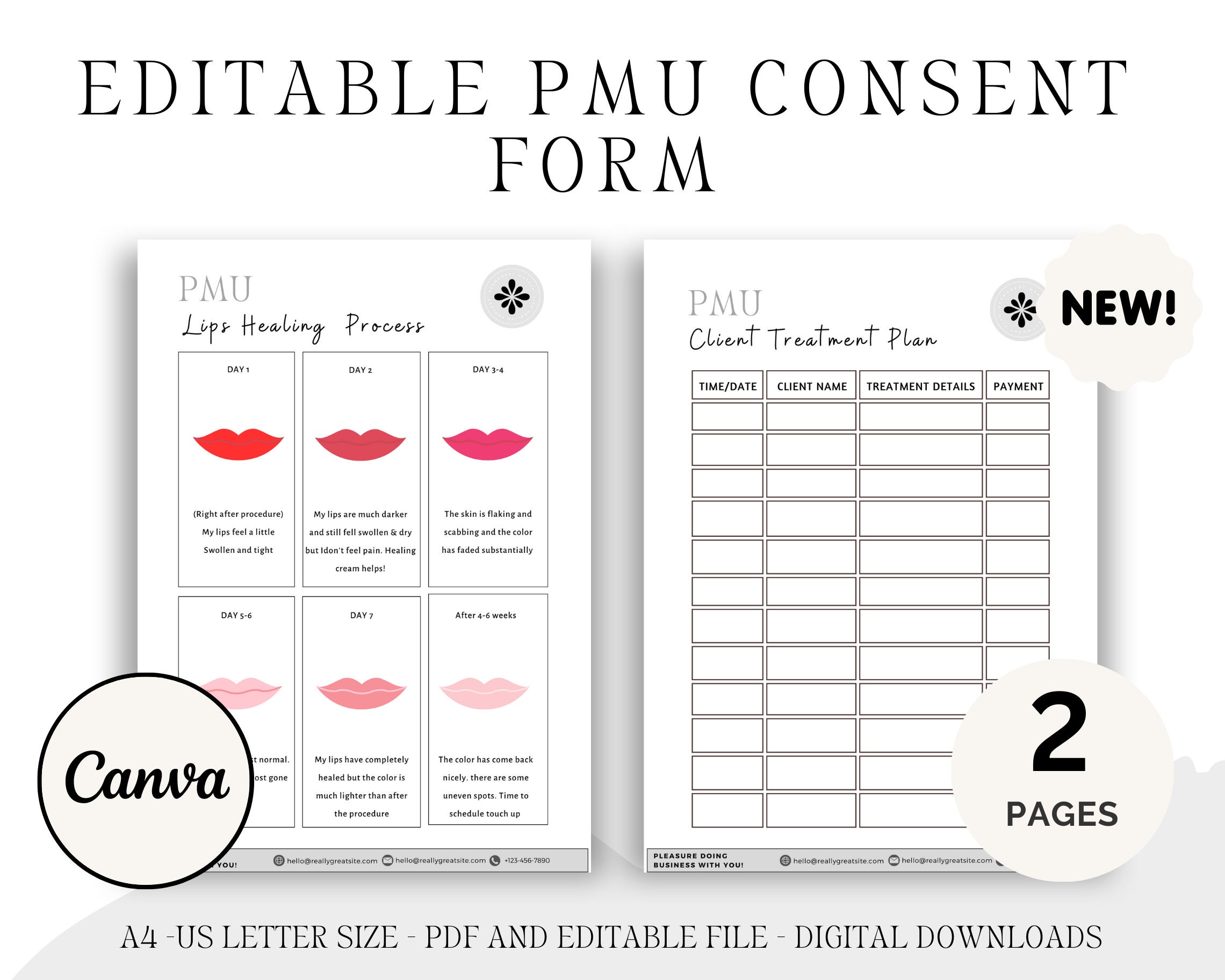 PMU Consent Forms | Permanent Makeup Consent Form Pmu Client Forms Pmu ...