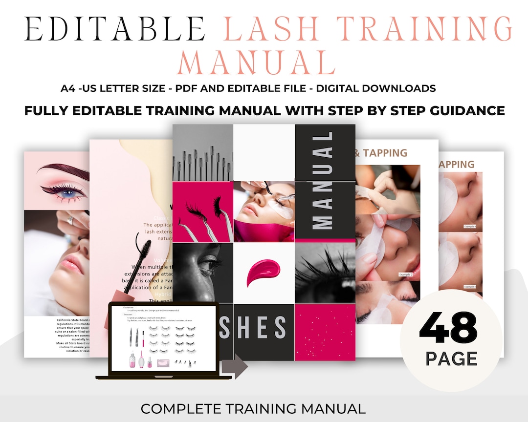 Editable Lash Training Manual, Eyelash Extension Training Manual ...