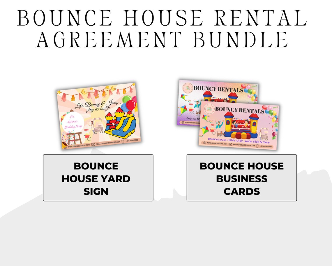 Editable Bounce House Rental Agreement, Bounce House Waiver of ...
