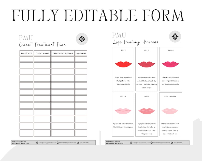 PMU Consent Forms | Permanent Makeup Consent Form Pmu Client Forms Pmu ...