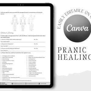 Editable Pranic Healing Assessment Form, Esthetician Forms, Esthetician ...