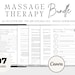Professional Massage Intake Form Bundle Canva Editable, Massage Therapy ...