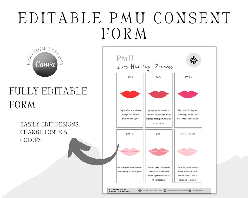 PMU Consent Forms | Permanent Makeup Consent Form Pmu Client Forms Pmu ...
