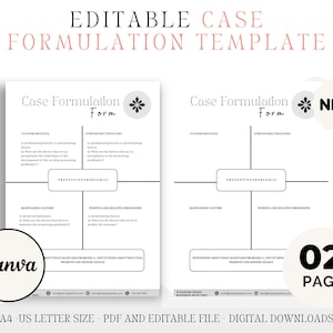 Case Formulation Template, 5 P's of Case Formulation Worksheets, Client ...