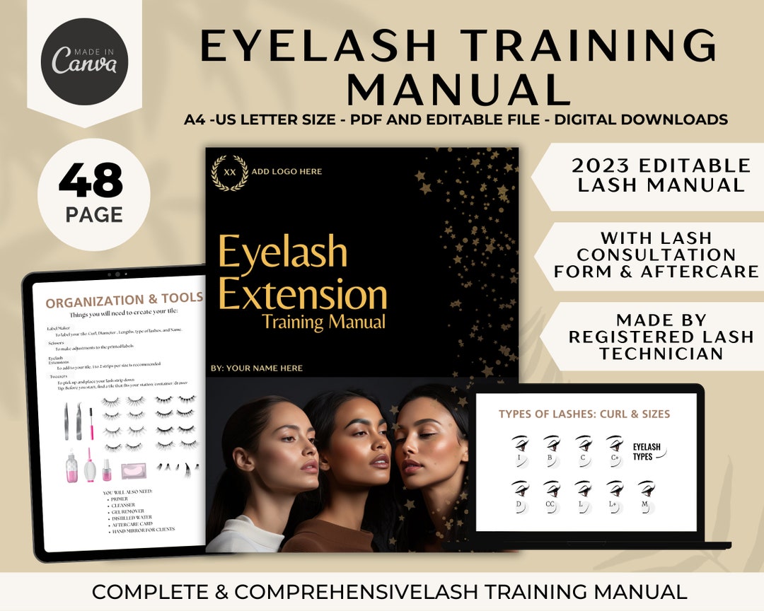 Editable Lash Training Manual, Eyelash Extension Training Manual ...