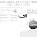 Editable Prescription Pad Template, Medical Prescription, Prescription ...
