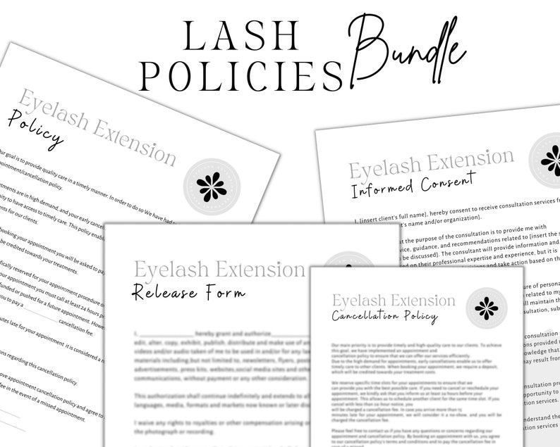 Professional Eyelash Extension Forms Esthetician Forms Lash - Etsy
