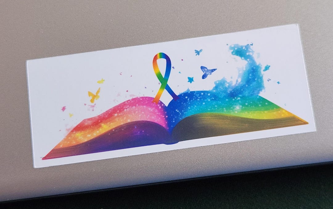 Set of 2 Reading Themed Stickers | Book Sticker | Waterproof Sticker ...
