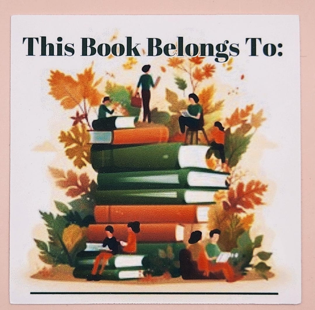 Set of 6 Book Plates | Book Plate | Fillable Book Plate | Book Plate ...