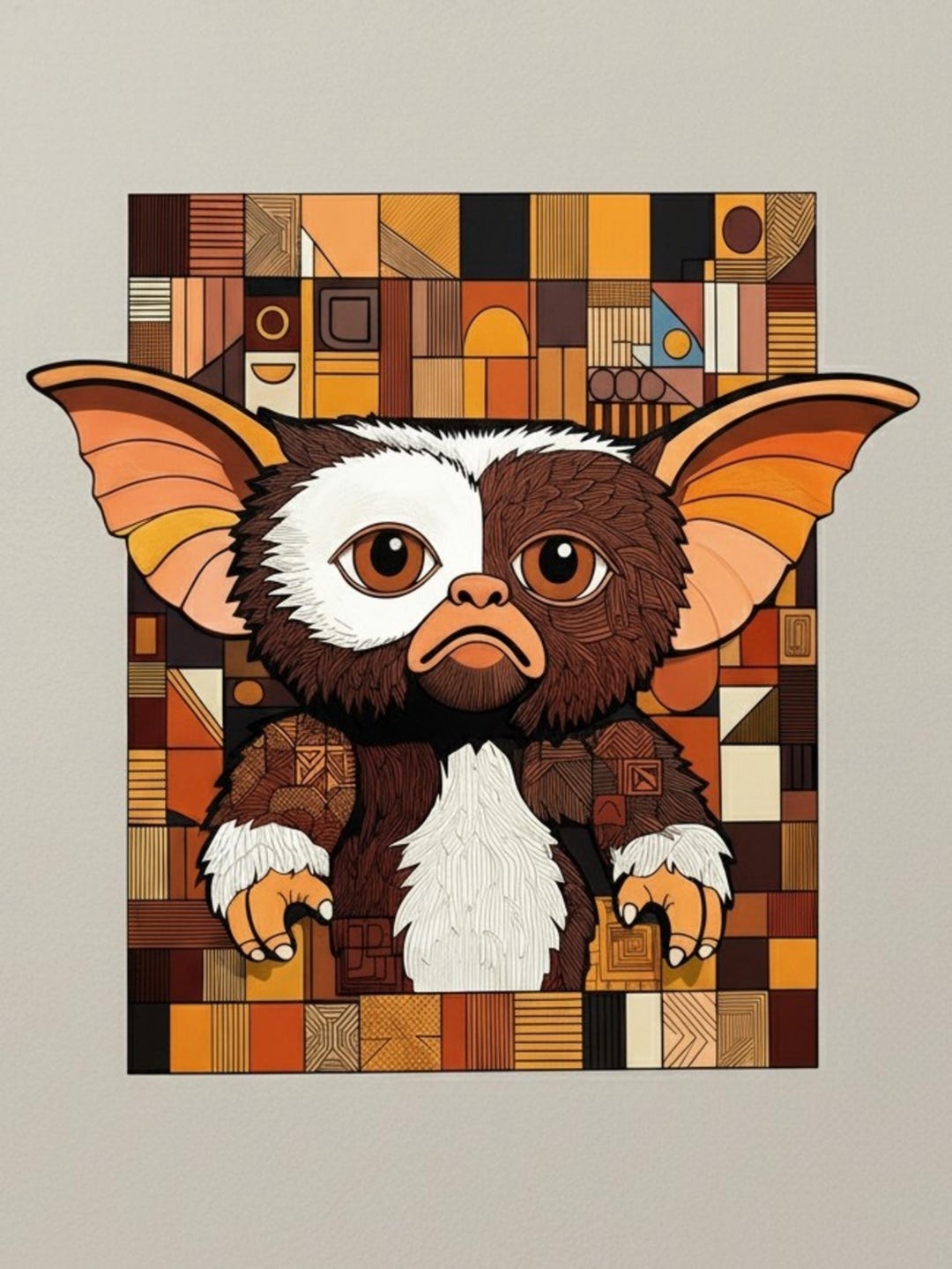 Gremlins Gizmo Retro Art Deco Poster Print Wall Art Digital Download ...