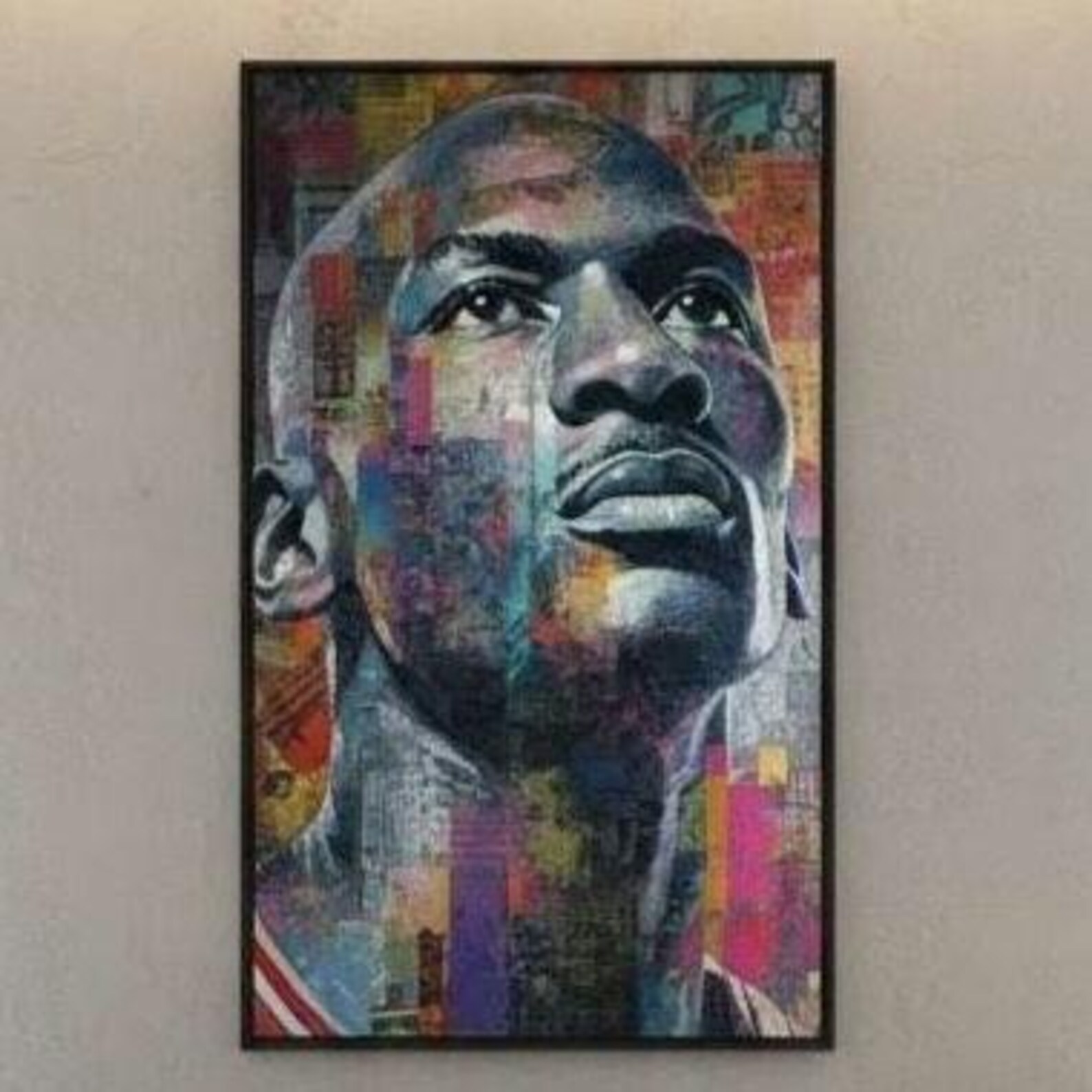 Michael Jordan Abstract Art Portrait | Basketball Wall Art Digital ...