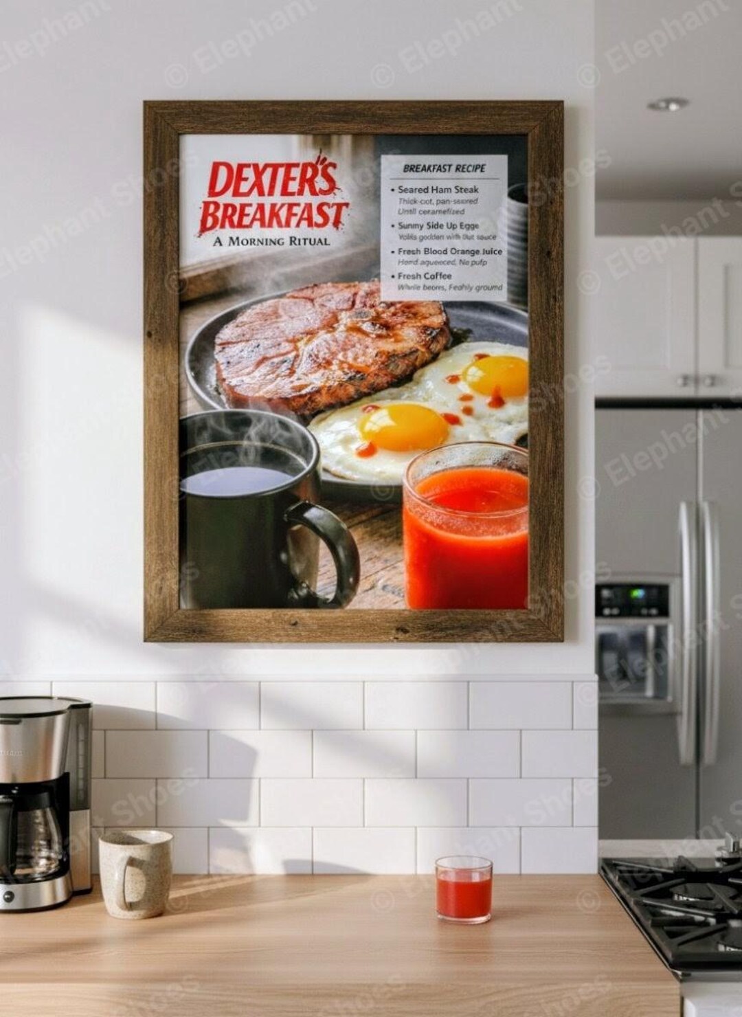 Dexter's Killer Breakfast Poster - Digital PDF Print, 6 Sizes | Blood ...
