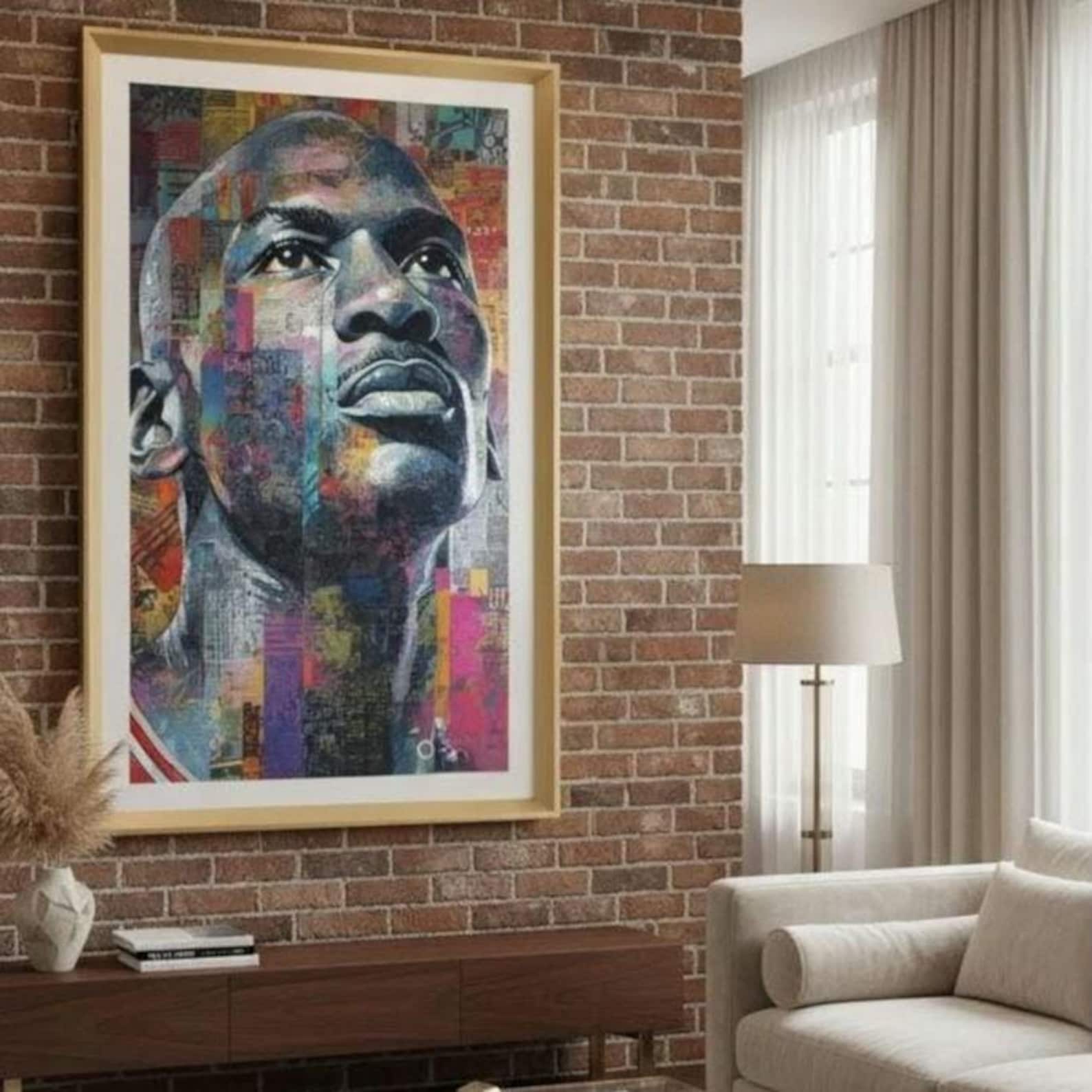 Michael Jordan Abstract Art Portrait | Basketball Wall Art Digital ...