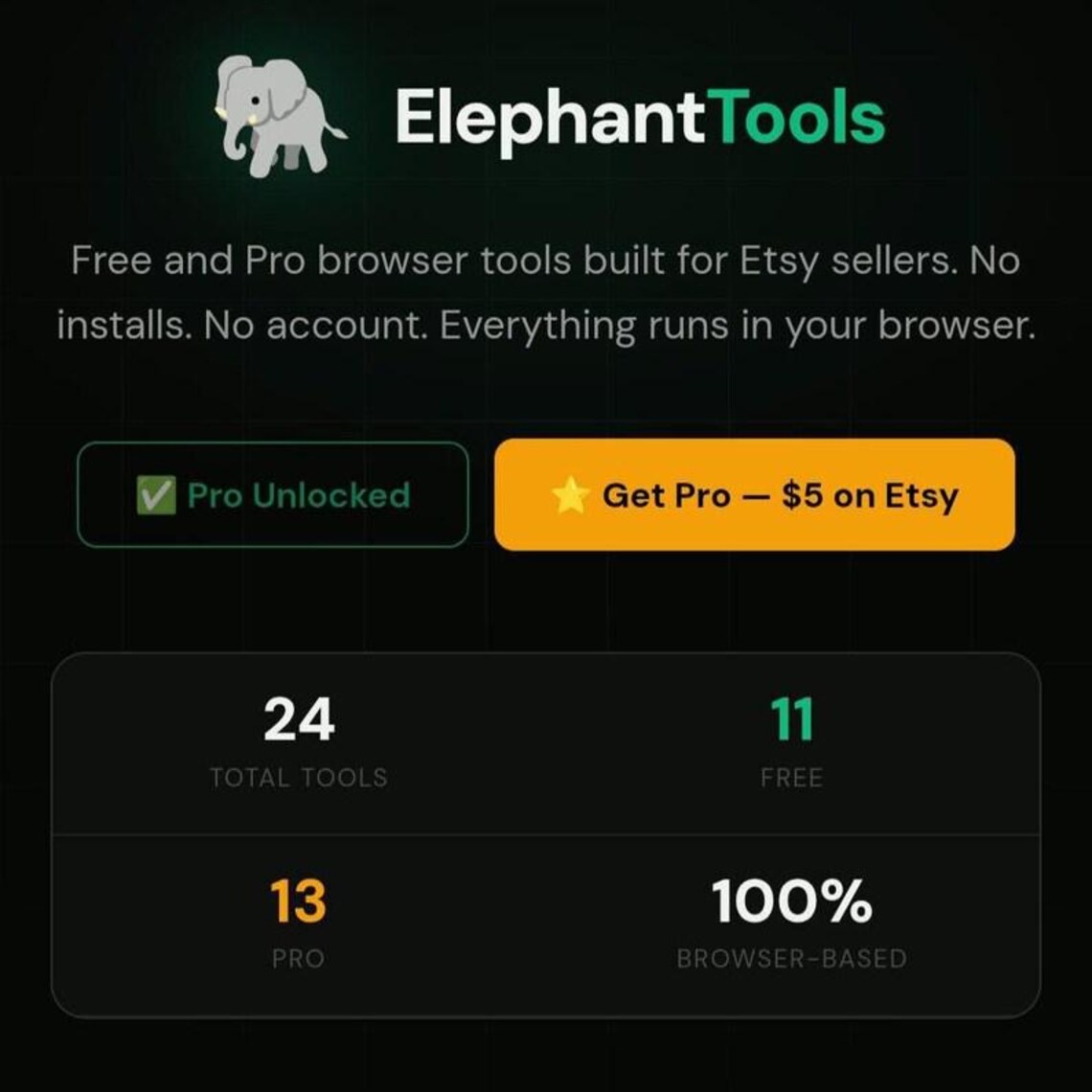 Free Etsy Seller Tools, Browser Based Digital Product Toolkit, PNG ...
