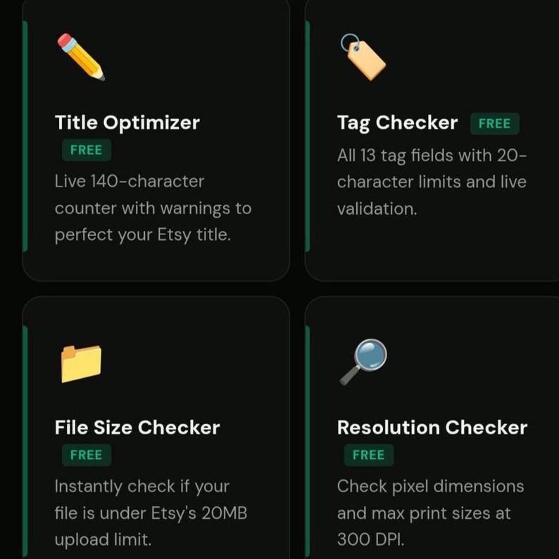 Free Etsy Seller Tools, Browser Based Digital Product Toolkit, PNG ...