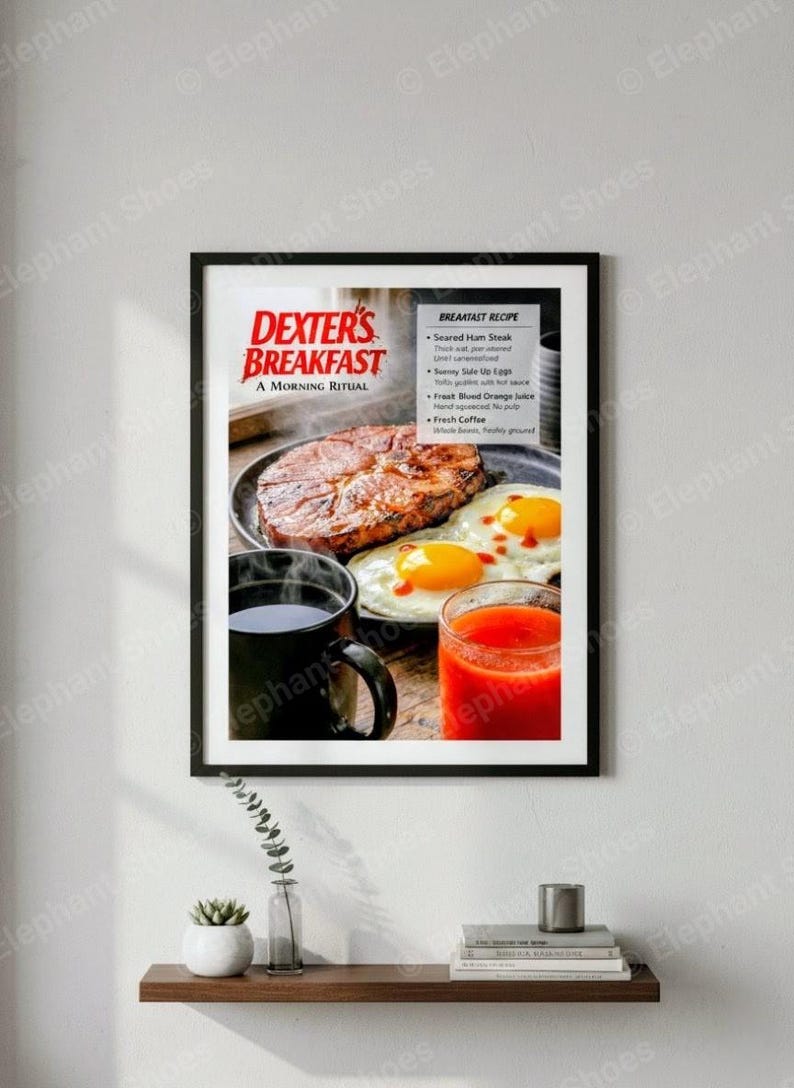 Dexter's Breakfast Poster – Blood Orange, Ham, Hot Sauce (digital PDF ...