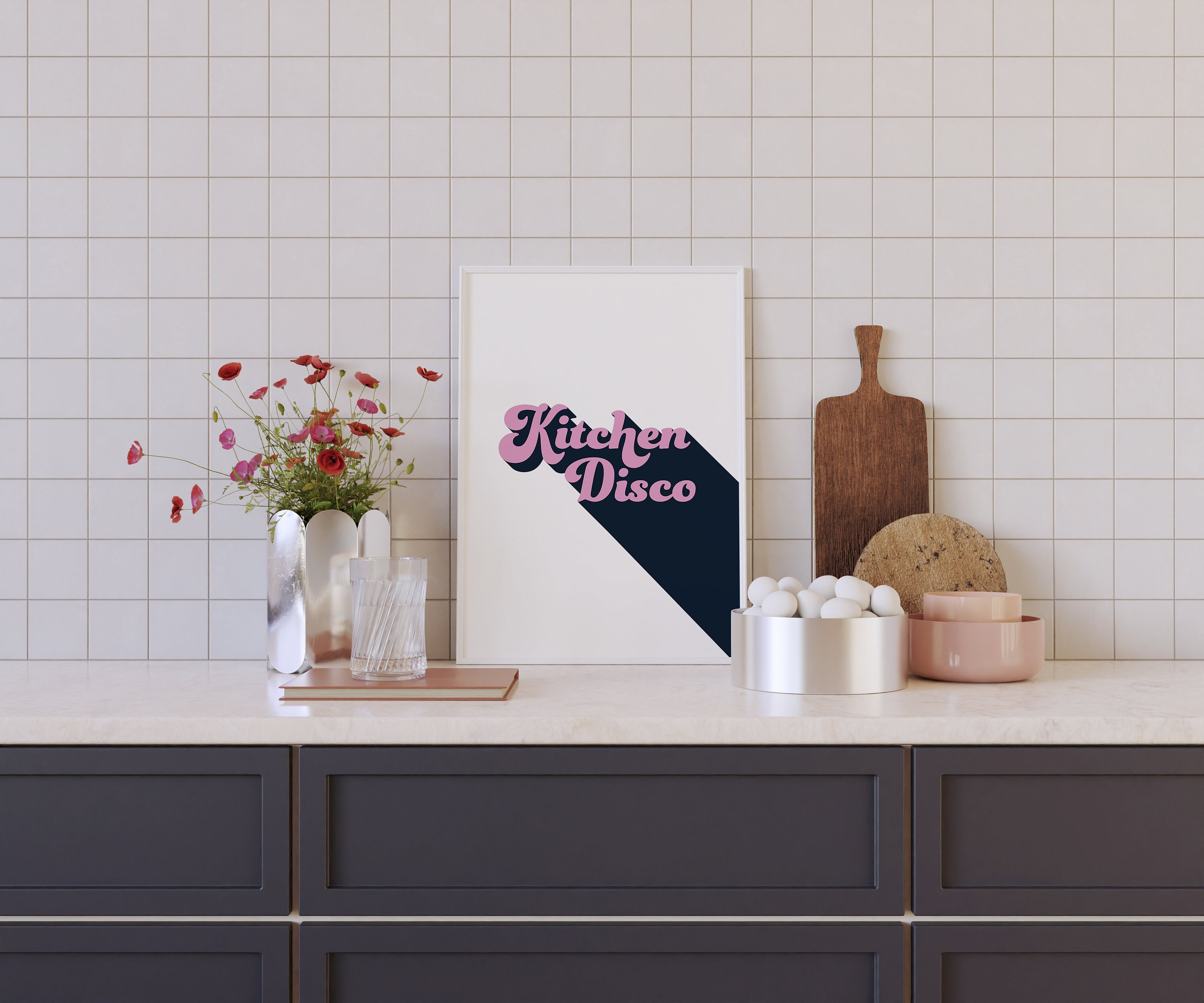 Kitchen Disco Printable Poster Fun Kitchen Wall Art Foodie - Etsy