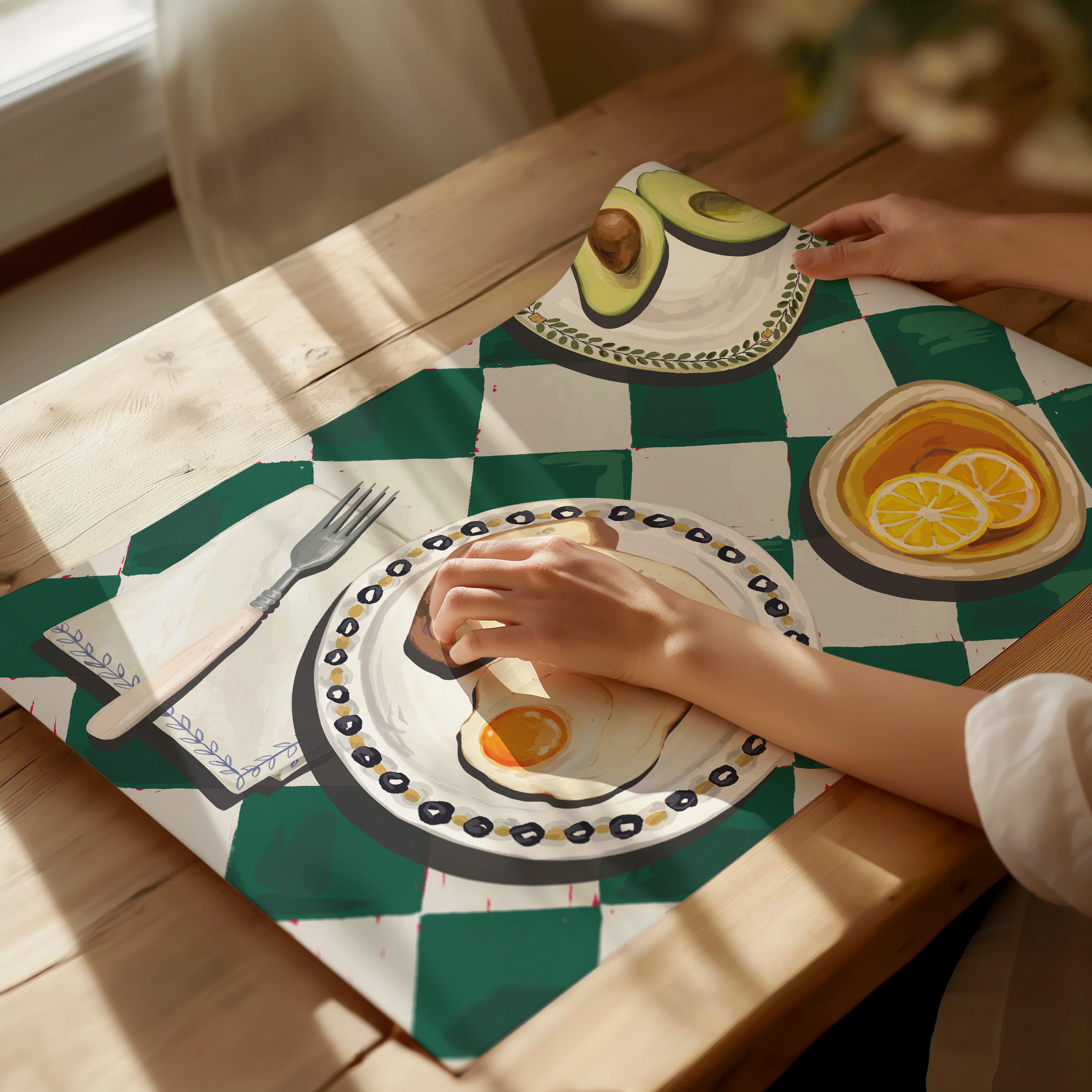 Abstract Brunch Print Food Art Print Bistro Coffee Poster Decor ...