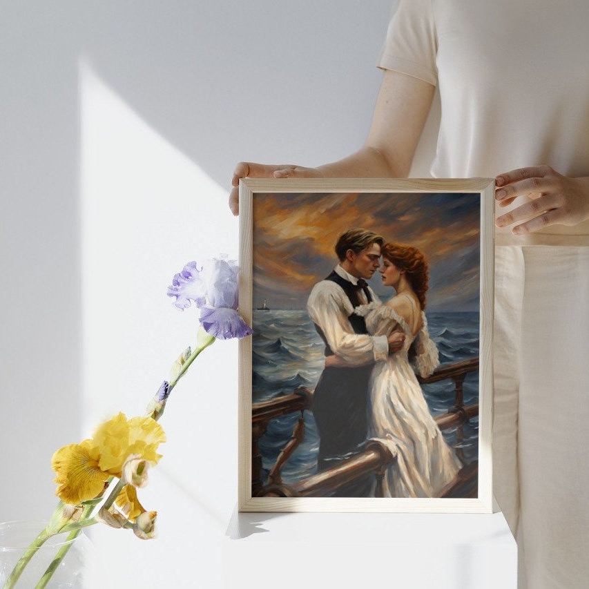 Titanic Movie Scene Oil Painting Digital Printable Wall Art - Etsy