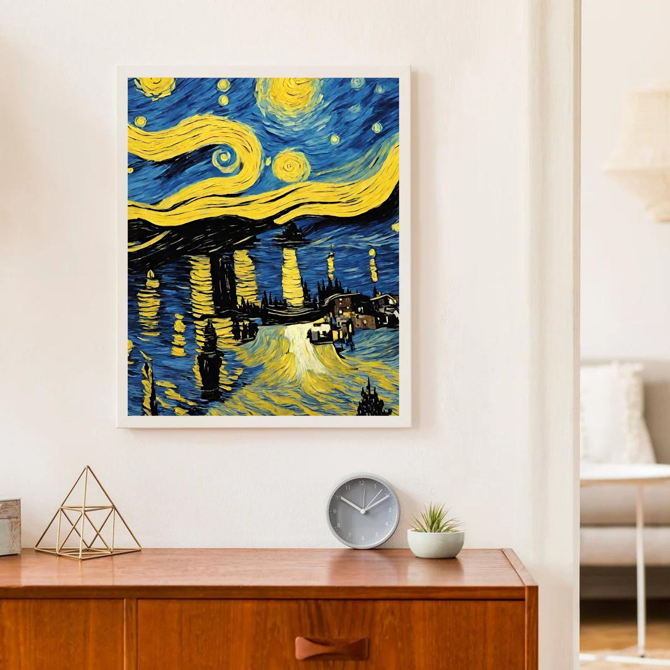 Van Gogh Starry Night Print: Digital Downloadable Wall Art (36x48 ...