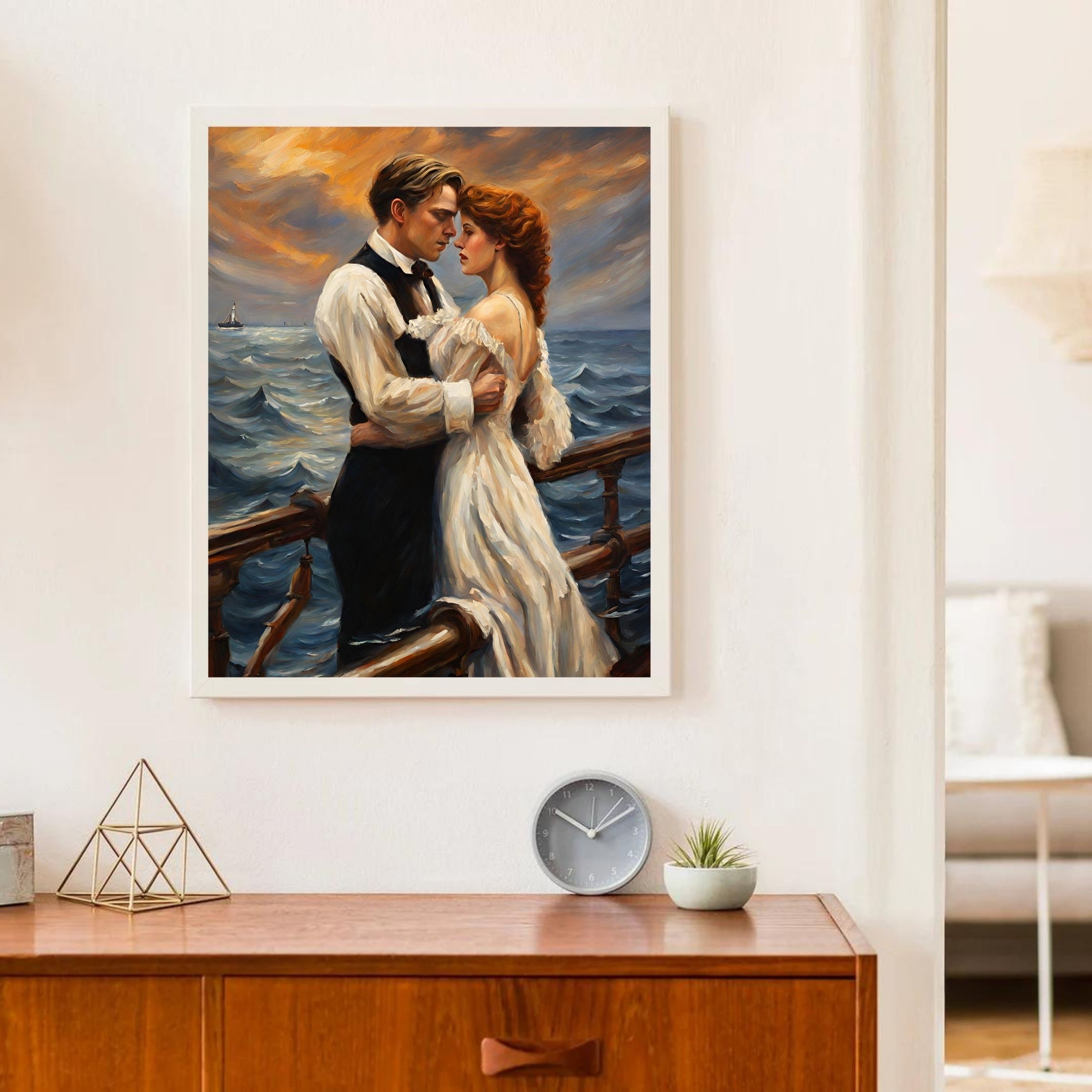 Titanic Movie Scene Oil Painting Digital Printable Wall Art - Etsy