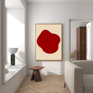 Red Abstract Wall Art,minimalist Modern Print, Abstract Large Printable ...