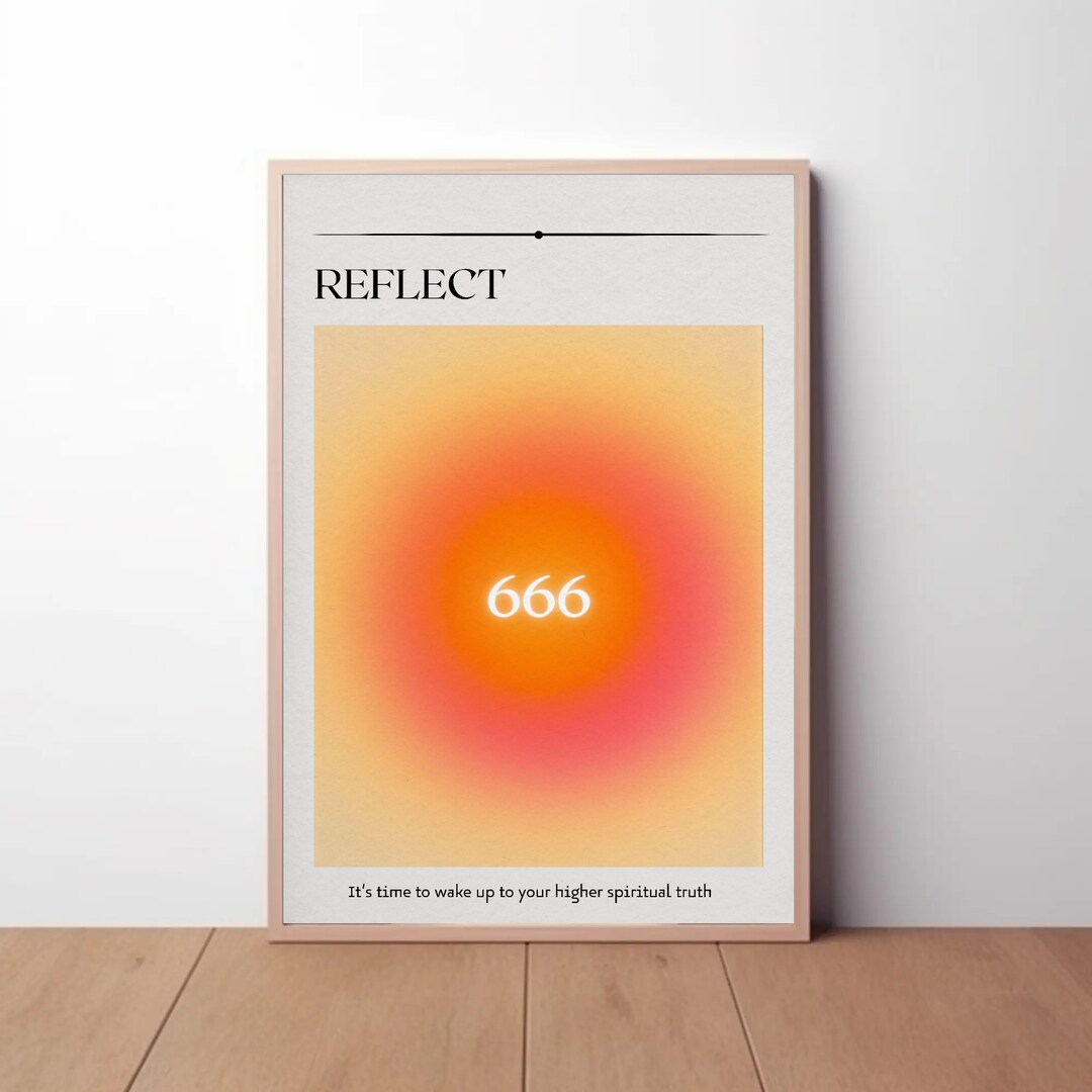 666 Print Angel Number, Angel Number Print, Instant Printable Wall Art ...