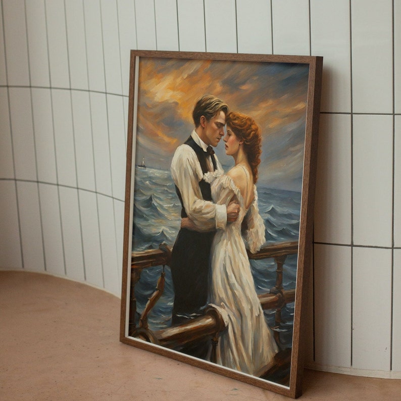 Titanic Movie Scene Oil Painting Digital Printable Wall Art - Etsy