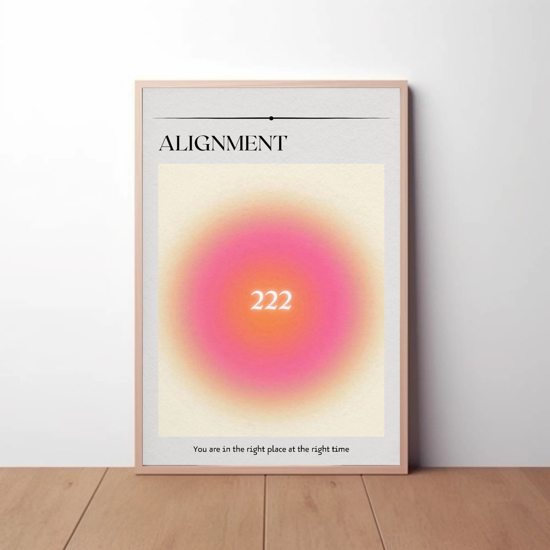 Angel Number 222 Aura Print: Spiritual Affirmation Poster (digital ...