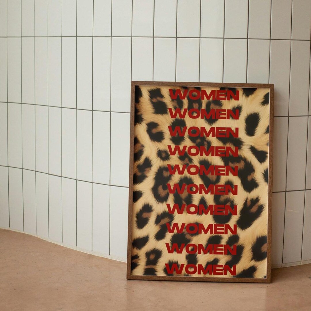 Women Leopard Digital Printable Wall Art,feminist Printable Wall Art ...