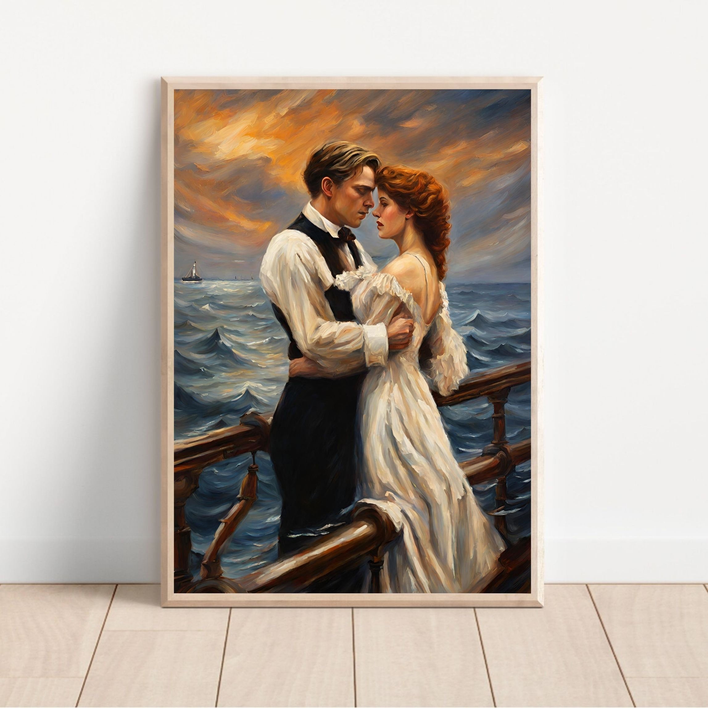 Titanic Movie Scene Oil Painting Digital Printable Wall Art - Etsy