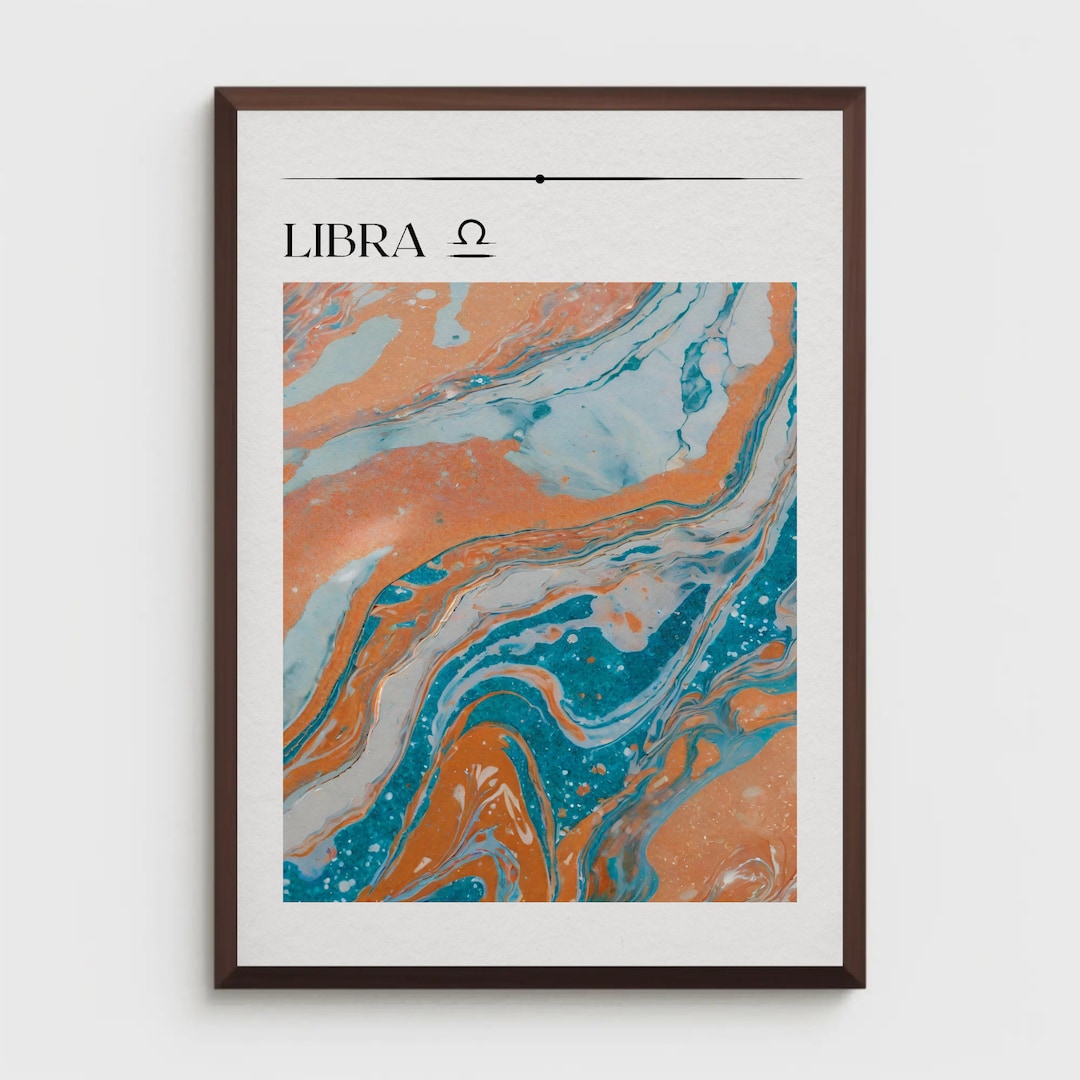 Libra Zodiac Wall Art – Celestial Libra Poster, Astrology Printable ...