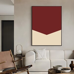 Red Abstract Wall Art,minimalist Modern Print, Abstract Large Printable ...