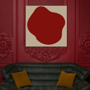 Red Abstract Wall Art,minimalist Modern Print, Abstract Large Printable ...