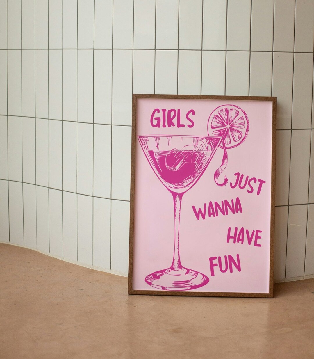 Girls Just Wanna Have Fun Print: Coquette Pink Bachelorette Party Decor ...