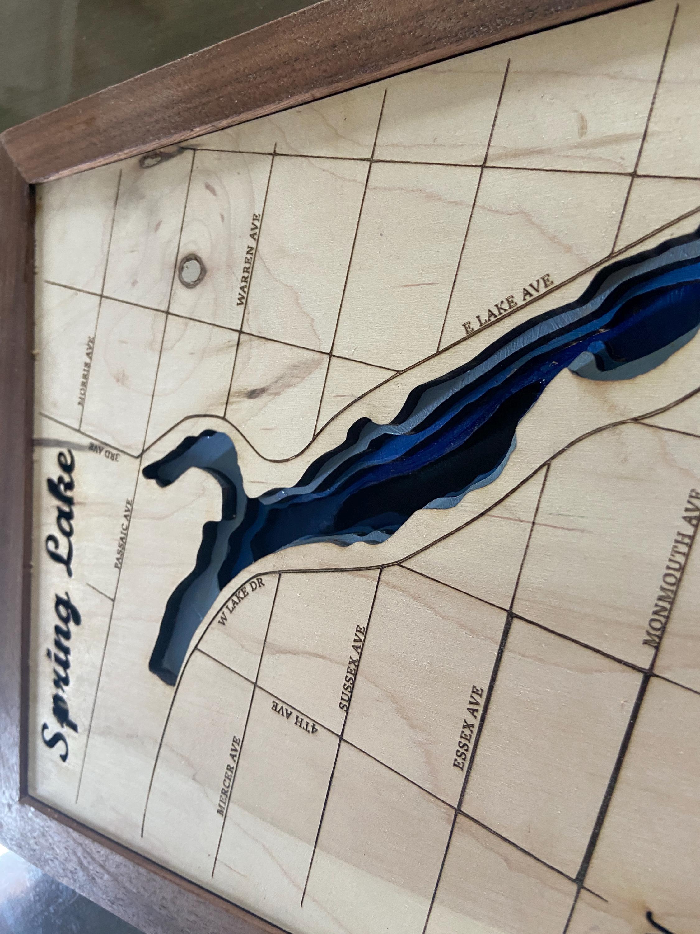 Bathymetric Maps of Lakes - Etsy