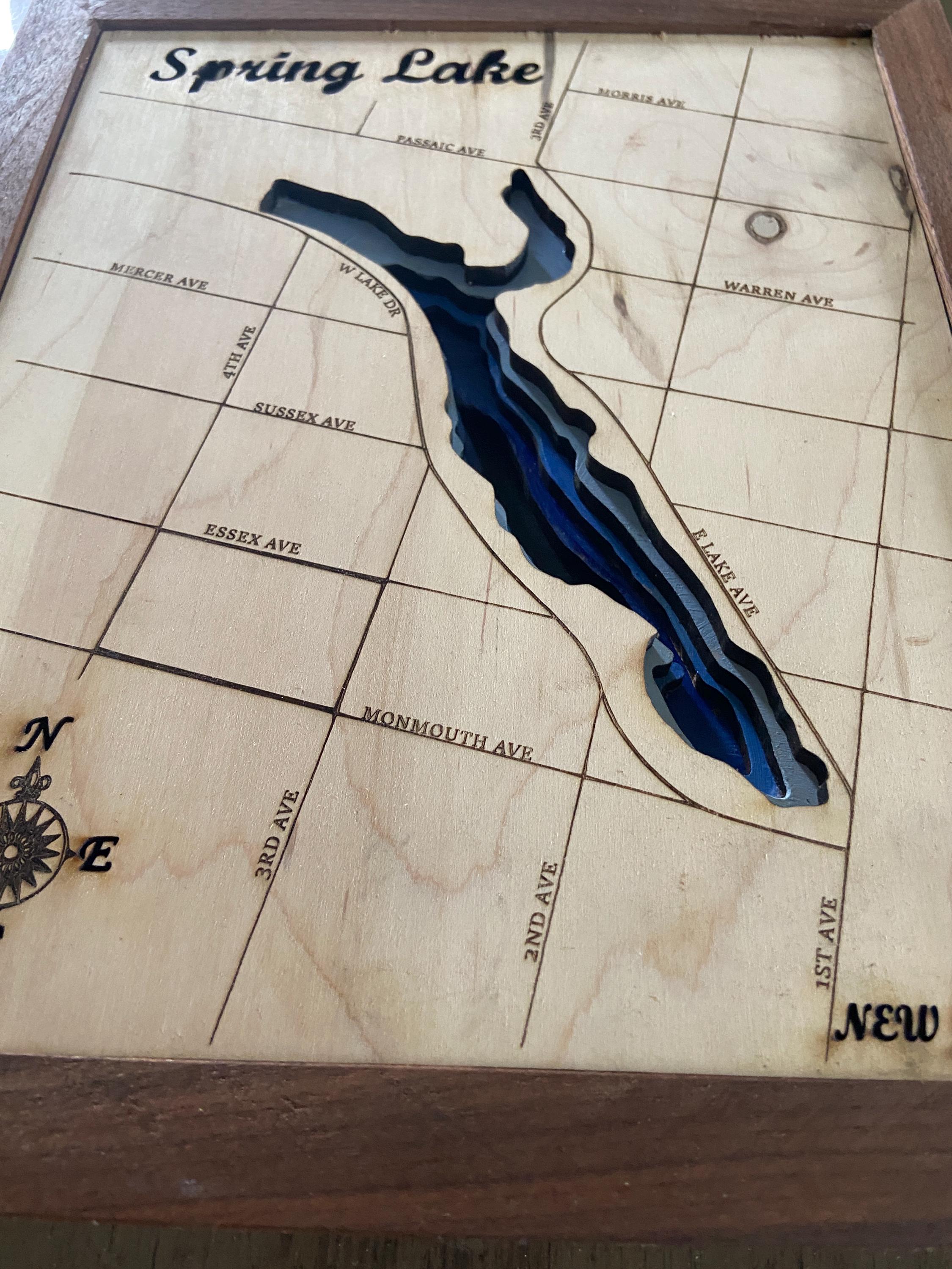 Bathymetric Maps of Lakes - Etsy