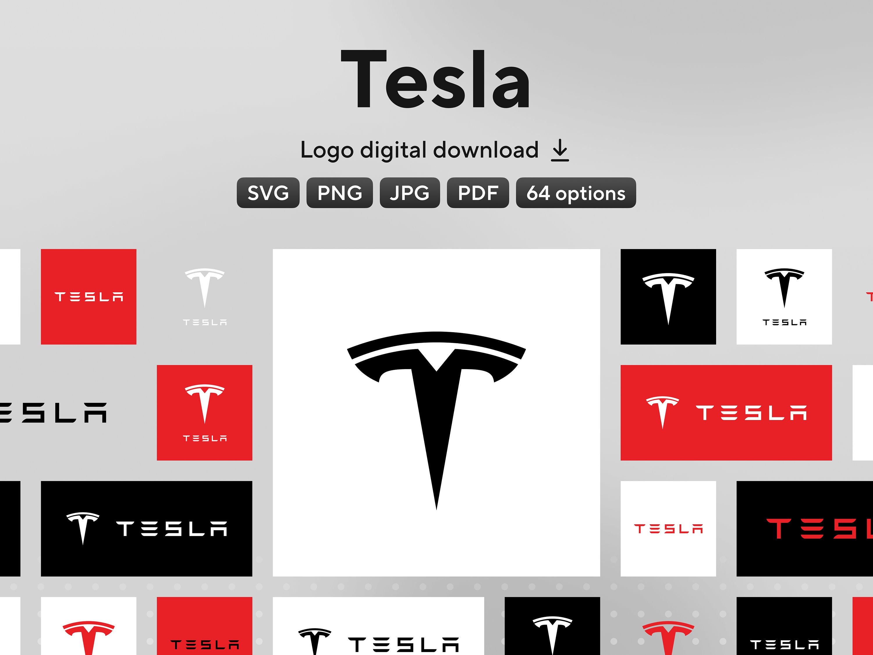 Tesla Logo Svg Png Jpg Pdf Digital Download High Quality Car Logo ...