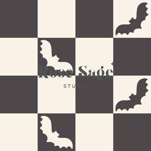 Halloween Black Cream Checkered Seamless Pattern, Checker Seamless ...