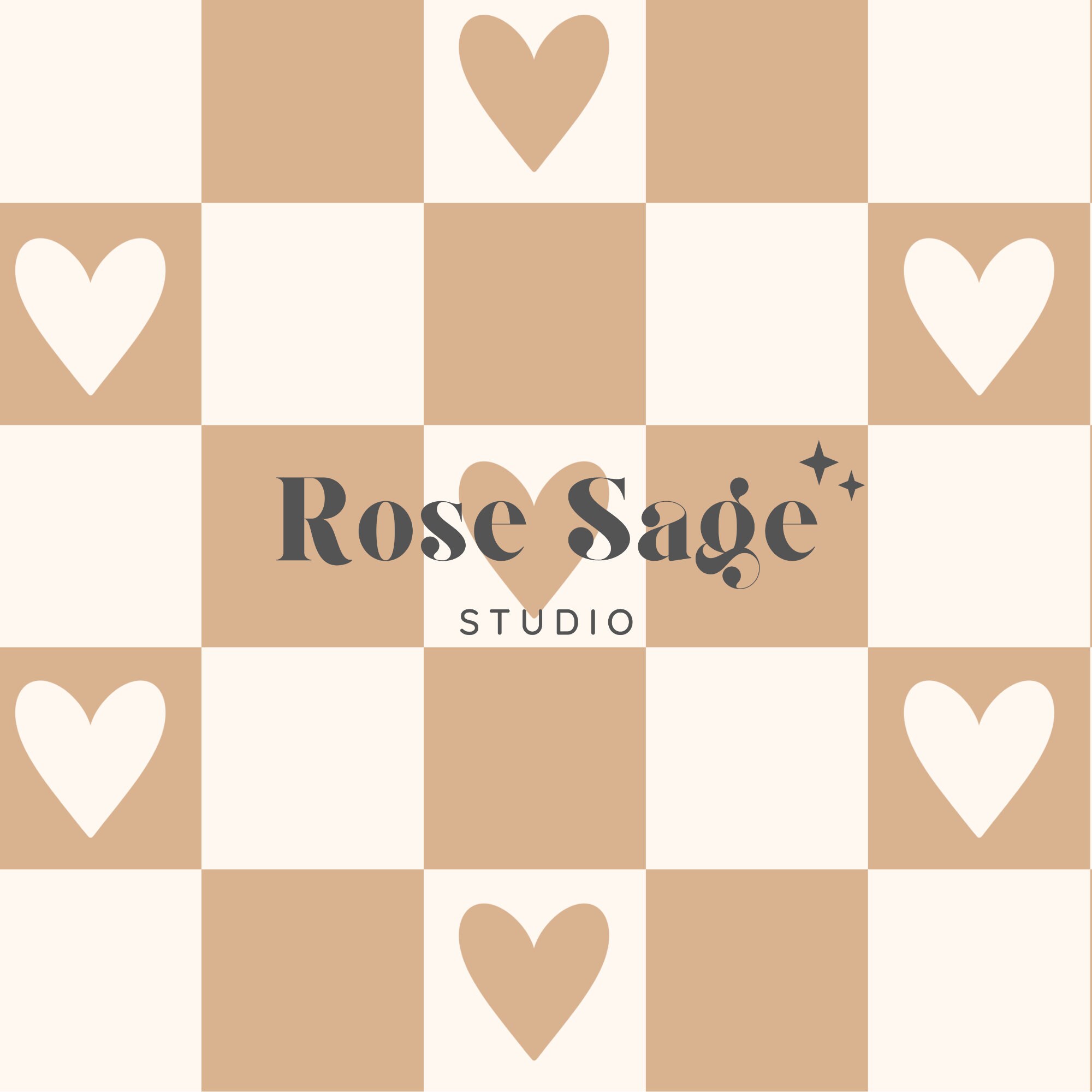 Neutral Heart Checkered Seamless Pattern, Tan Beige Heart Checker ...