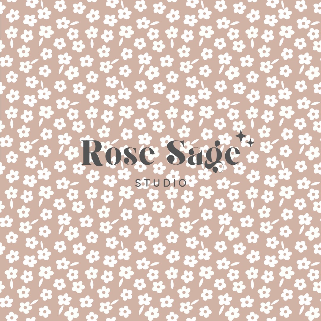 White Blush Pink Floral Seamless Pattern, Ditsy Floral Spring Seamless ...
