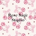 Bow Disco Cherries Seamless Pattern, Retro Pink Disco Cherry Seamless ...