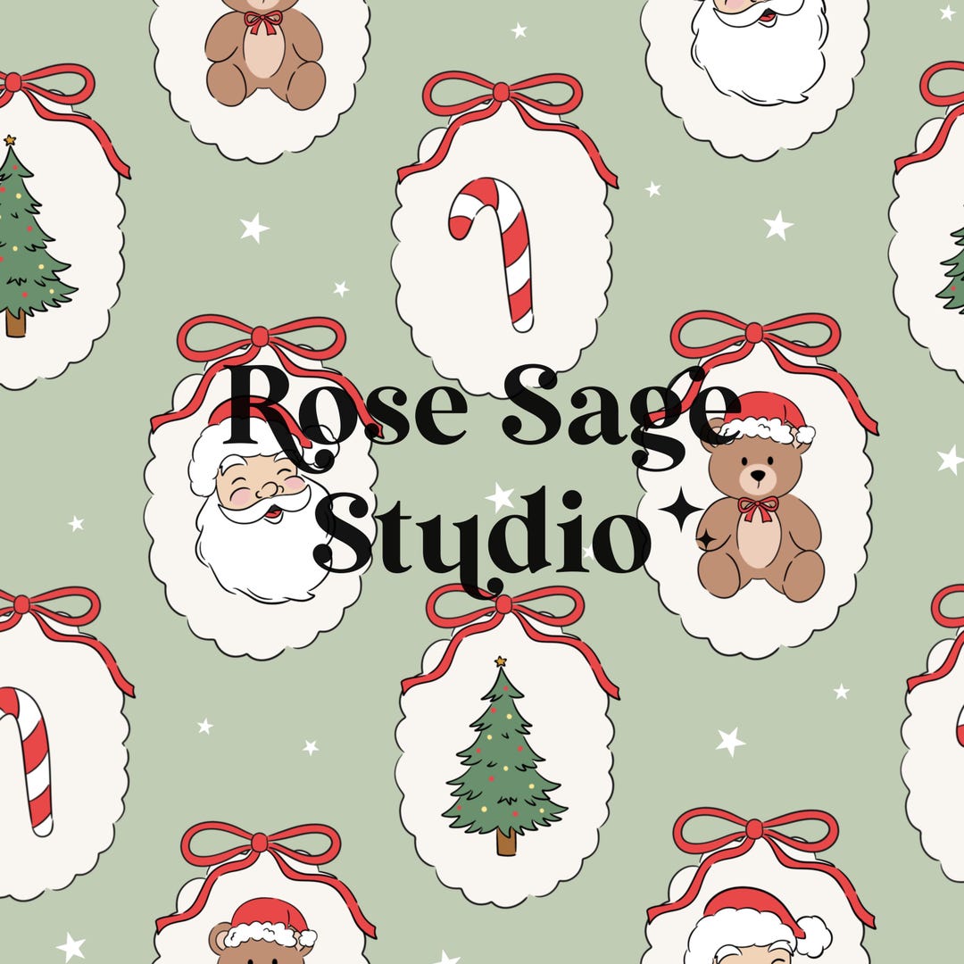 Christmas Frames Seamless File, Christmas Santa Bows Bear Seamless ...