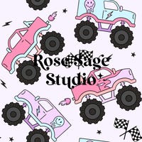 Seamless Pattern, Monster Truck Pattern, Monster Truck Seamless ...