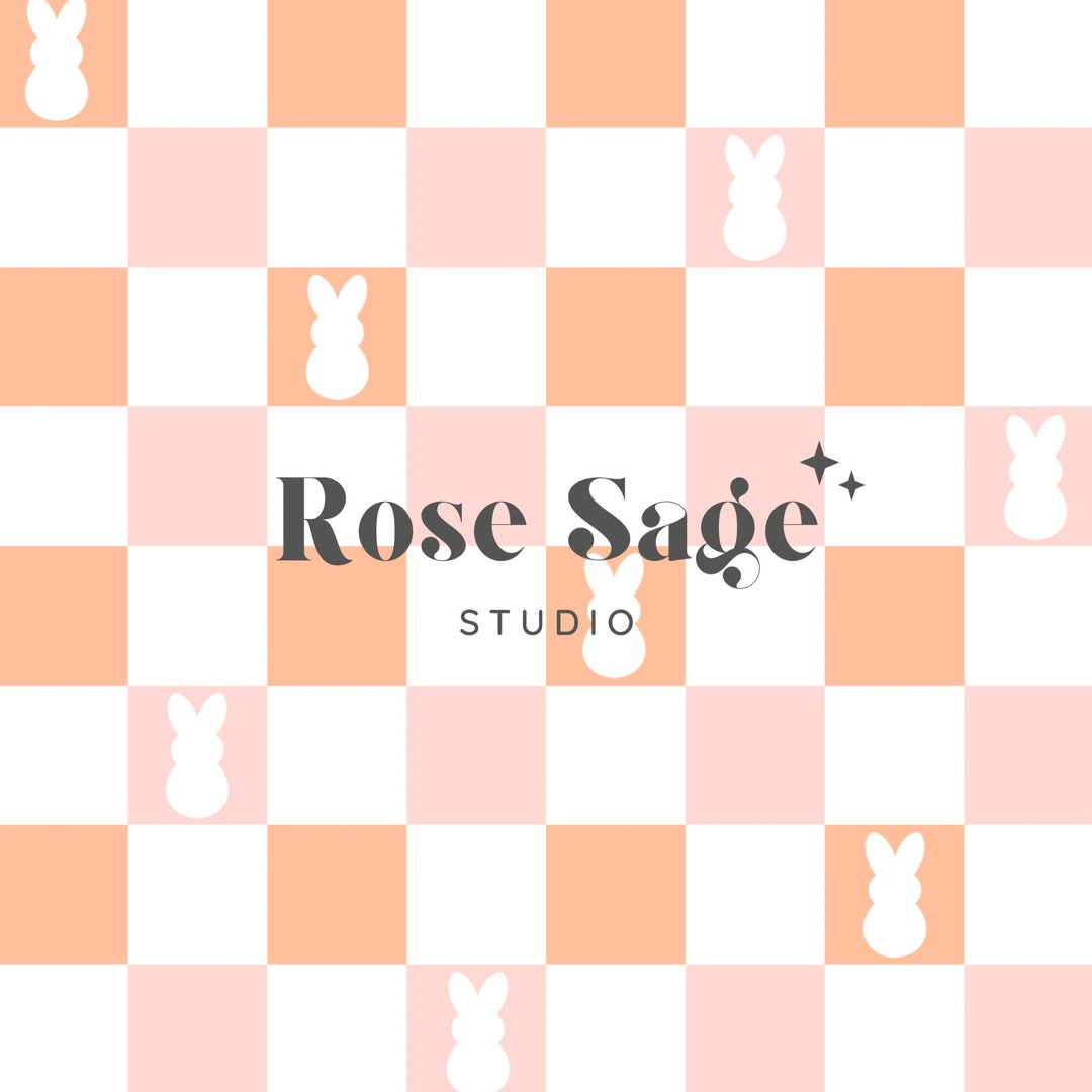 Easter Bunny Checkered Seamless File, Easter Pastel Bunny Checker ...