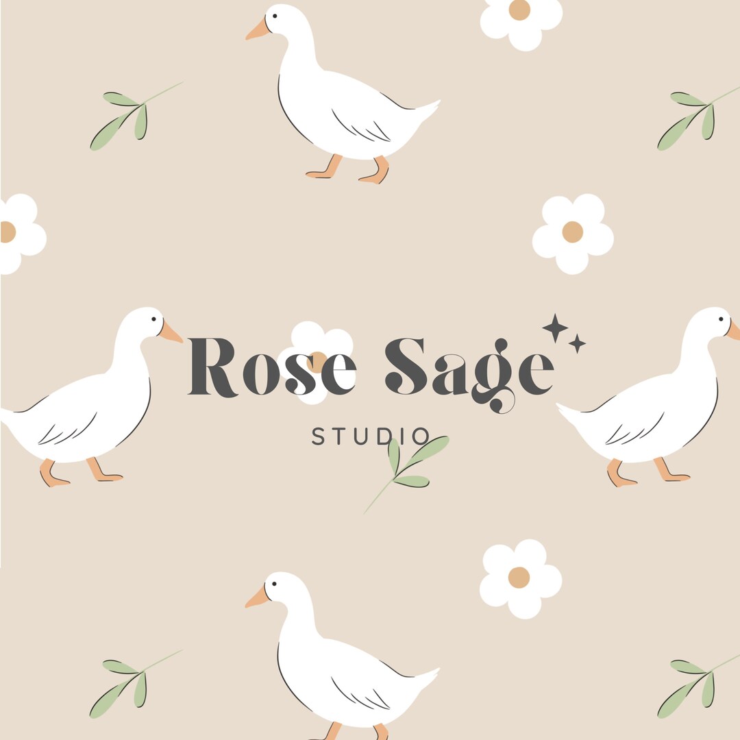 Boho Ducks and Daisies Seamless File, Duck White Daisy Seamless Pattern ...