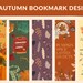 Autumn Bookmark Designs, Printable Canva Template, Fall, Pumpkin Spice ...